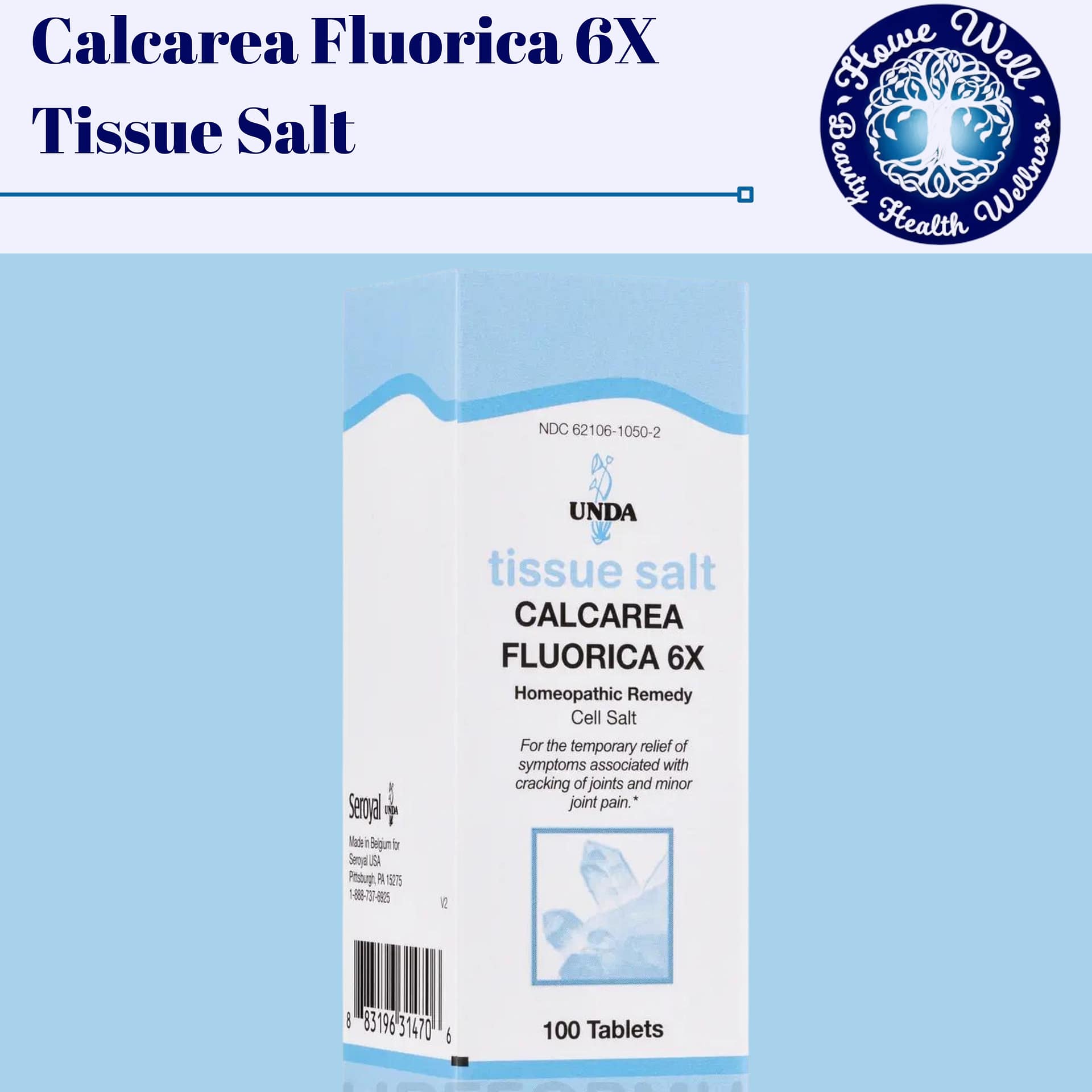 Calcarea Fluorica 6X Tissue Salt – Howe Well | Stacy Howe Homeopathic ...
